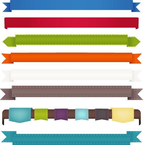 Long ribbons Royalty Free Vector Image - VectorStock