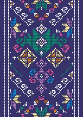 Filipino traditional yakan pattern Royalty Free Vector Image