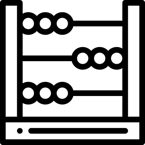 Abacus icon thin linear style design isolated Vector Image