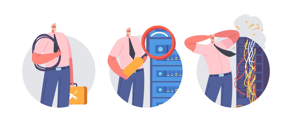 System administrator background Royalty Free Vector Image