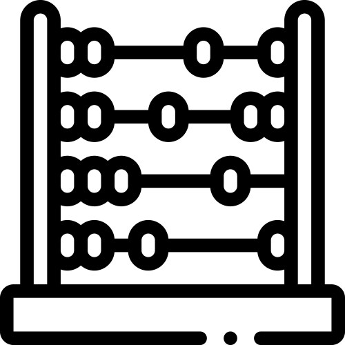 Abacus icon thin linear style design isolated Vector Image