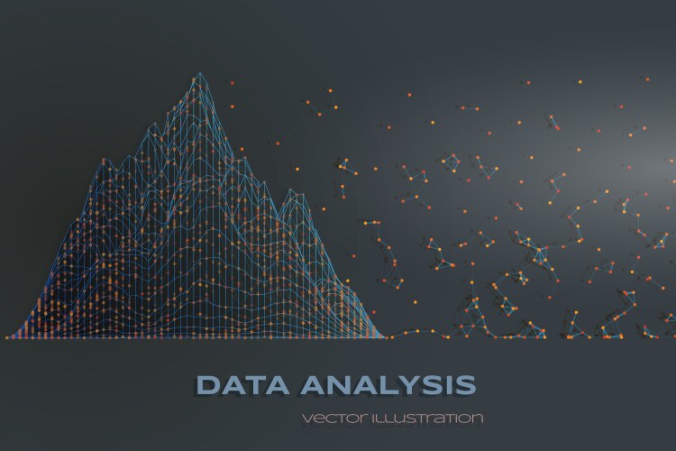 Big data visualization and information analysis Vector Image