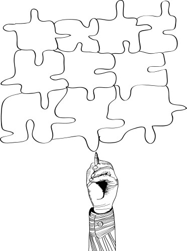 Doodle hand gestures finger fist and arm sketch Vector Image