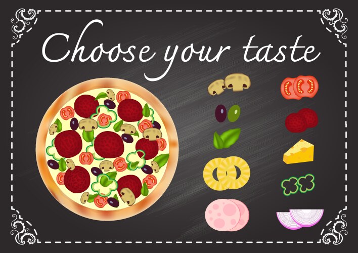 Make your pizza Royalty Free Vector Image - VectorStock