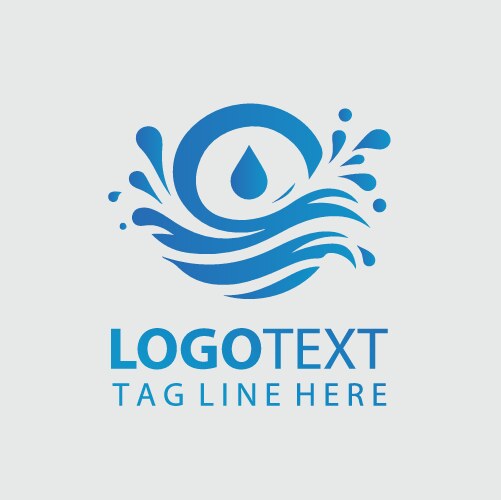 Water splash logo Royalty Free Vector Image - VectorStock