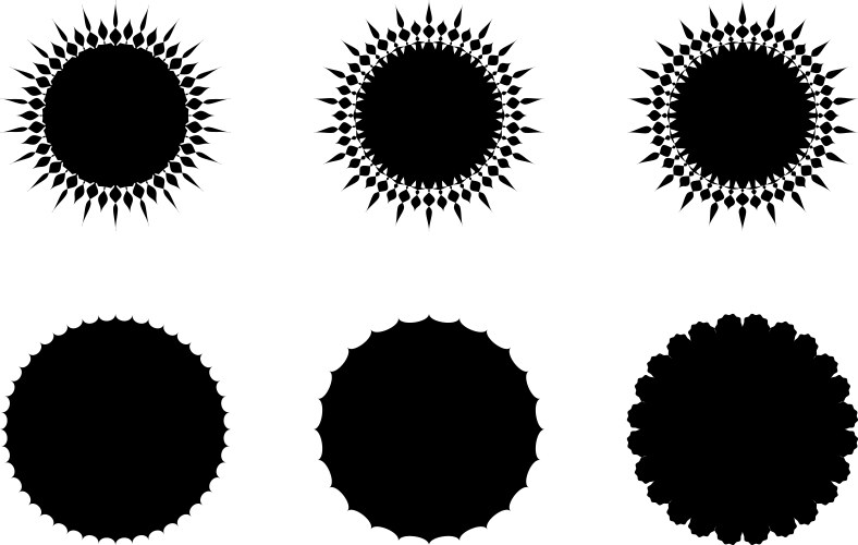 Emblem badge logos shape pictogram symbol visual Vector Image