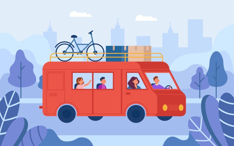 Cartoon Road Trip Vector Images (over 15,000)