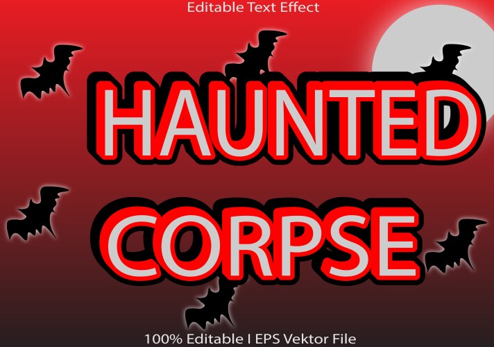 Melted monster editable text effect Royalty Free Vector