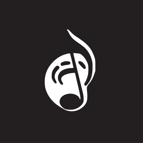 Music - black and white Royalty Free Vector Image