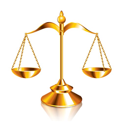 Unbalanced scale of justice Royalty Free Vector Image