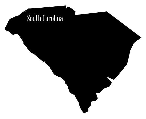 South carolina state outline Vector Images & Graphics for Commercial ...