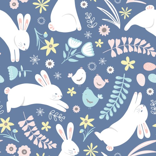 Easter seamless pattern Royalty Free Vector Image