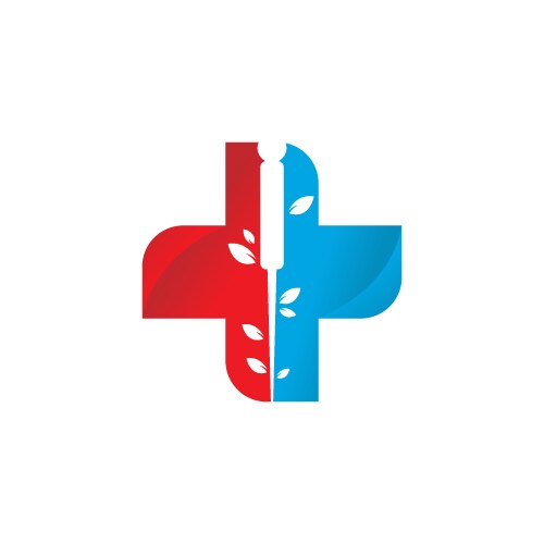 People and plus logo template icon symbol Vector Image