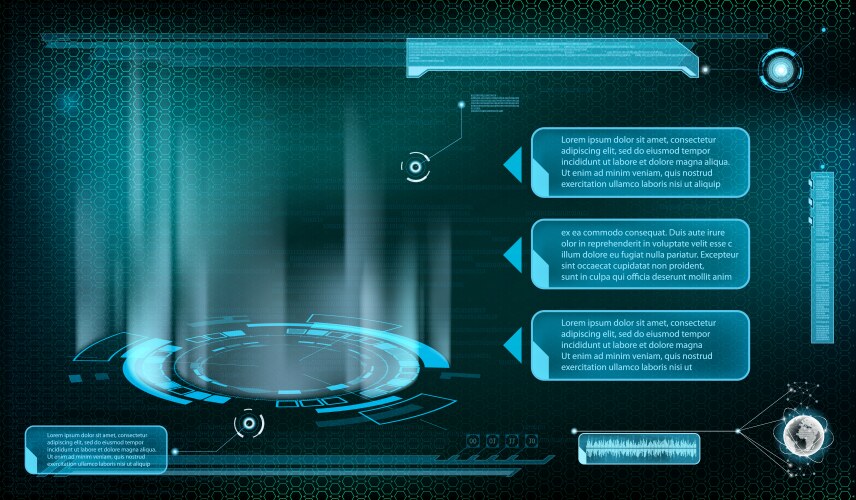Futuristic hud design elements infographic Vector Image