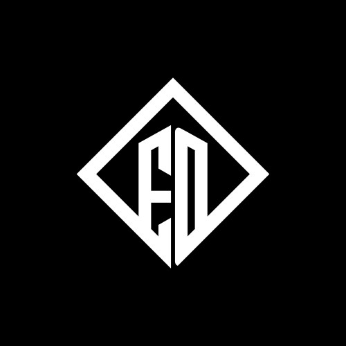 Ed logo monogram emblem style with crown shape Vector Image