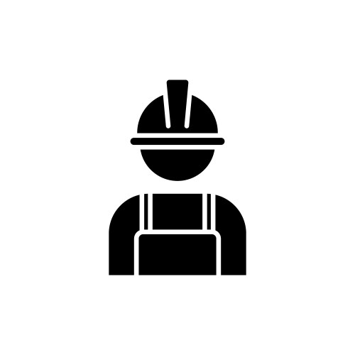 User helmet safety icon isolated on white Vector Image