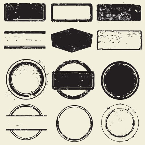 Oval stamp set Royalty Free Vector Image - VectorStock