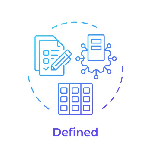 Downtime reduce blue gradient concept icon Vector Image