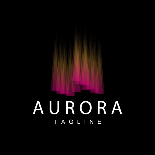 Aurora logo sky nature landscape design symbol Vector Image