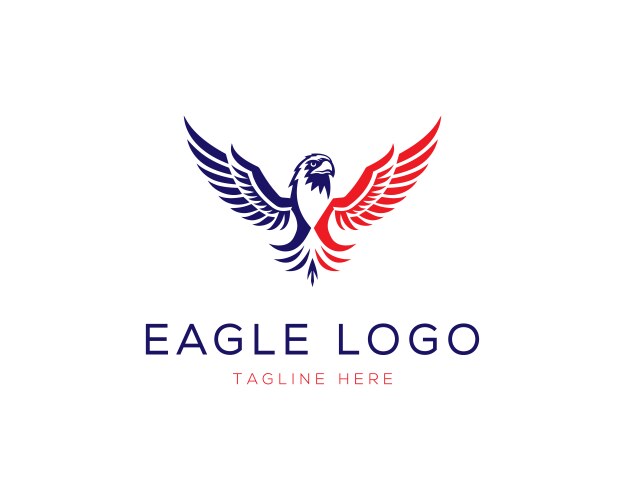 American eagle logo design Royalty Free Vector Image