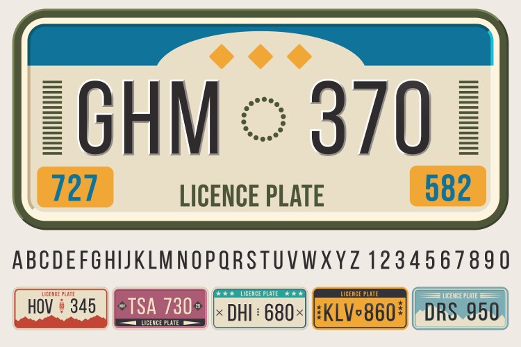 Car Number Plate Template Vector Images (over 180)