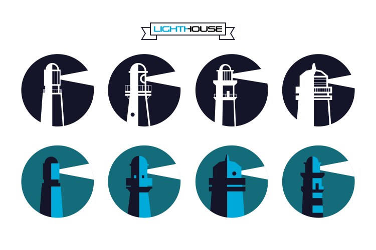 Lighthouse badges Royalty Free Vector Image - VectorStock