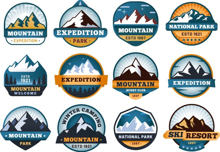 Mountain Emblems Vector Images (over 50,000)