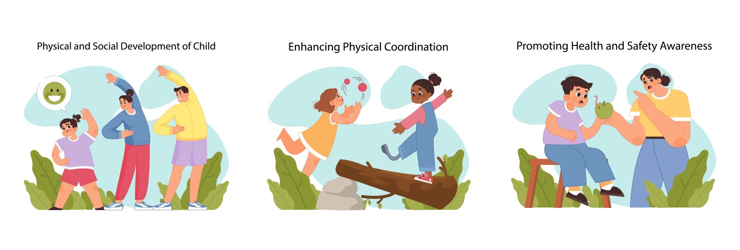 Child development concept flat Royalty Free Vector Image