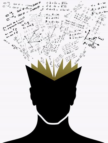 Education colorful icons human head book Vector Image