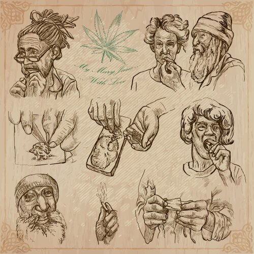 Cannabis Drawing Vector Images (over 4,400)