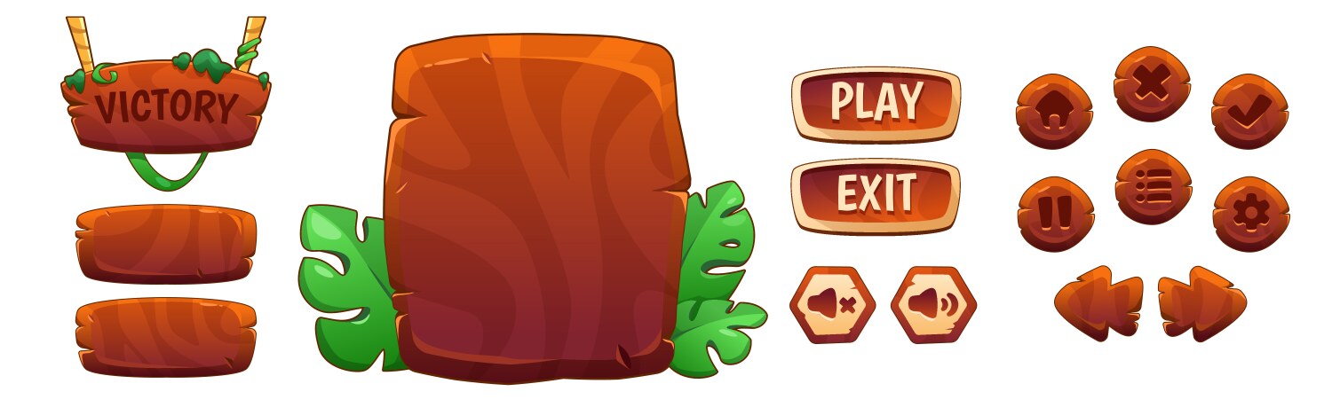 Game Menu Buttons Vector Images (over 8,100)