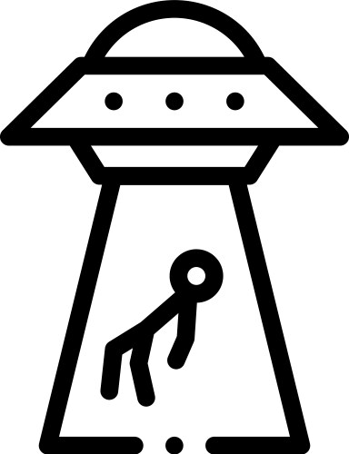 Alien icon thin linear style design isolated Vector Image