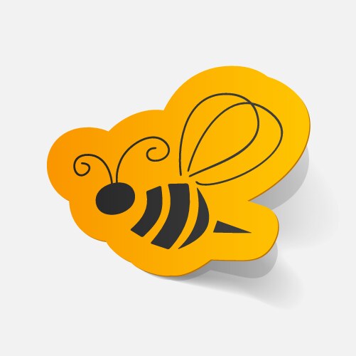 Esport logotype bee icon sticker insect Royalty Free Vector