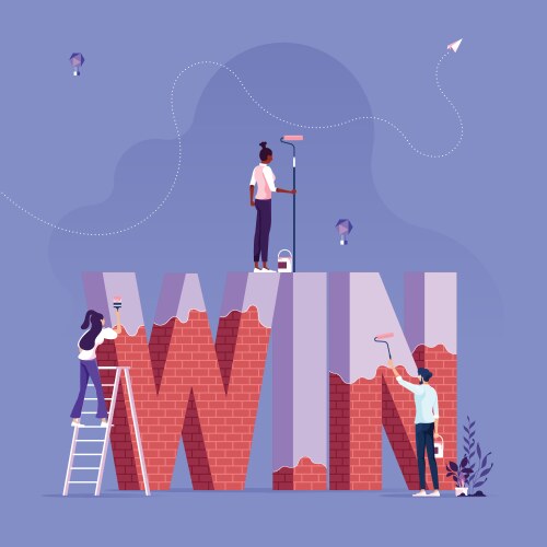 Business competition concept-group competitive Vector Image