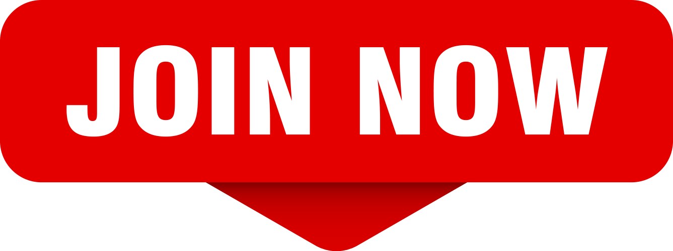 Join now sticker sign on transparent Royalty Free Vector