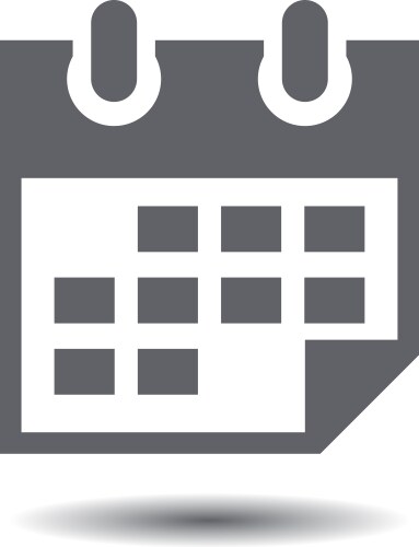 Calendar sign white icon Royalty Free Vector Image