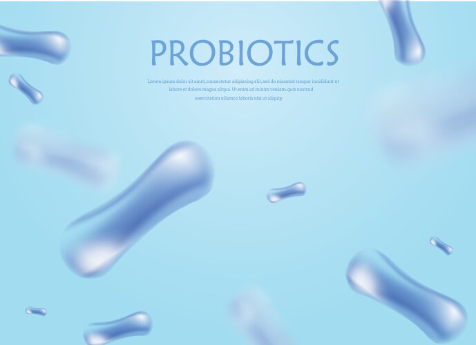 Probiotics bacteria biology Royalty Free Vector Image