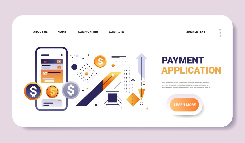 Online banking smart wallet payment application Vector Image Online banking smart wallet payment application Vector Image