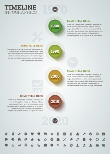 Square infographics with icons Royalty Free Vector Image