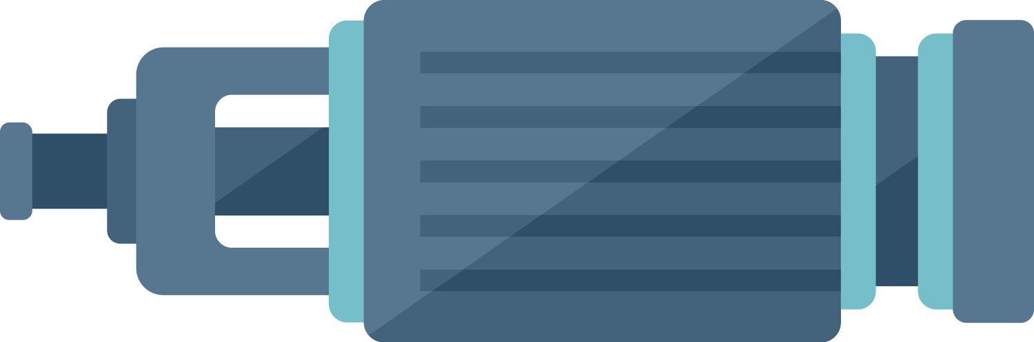 Motor pump icon flat engine system Royalty Free Vector Image