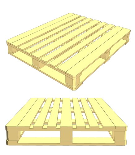 Wooden Pallet Sketch Royalty Free Vector Image