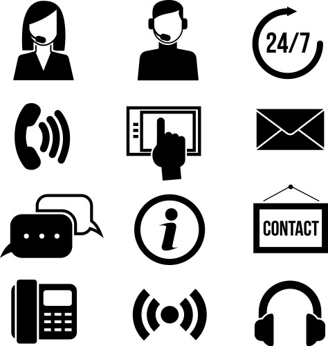 Customer service banners with call center support Vector Image