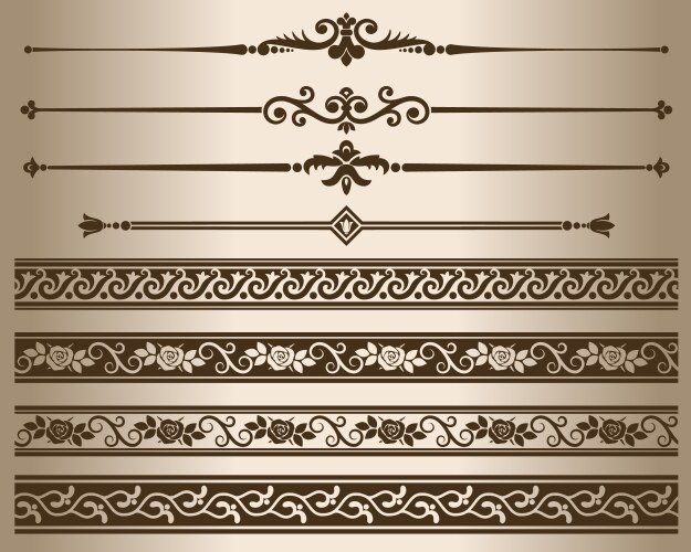 Decorative lines Royalty Free Vector Image - VectorStock