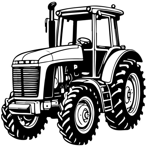 Tractor Line Drawing Vector Images (over 2,300)