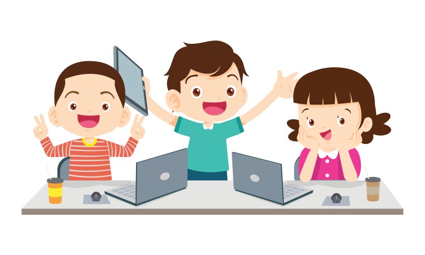 Kids technology Royalty Free Vector Image - VectorStock