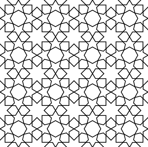Mashrabiya arabesque arabic cnc seamless pattern Vector Image