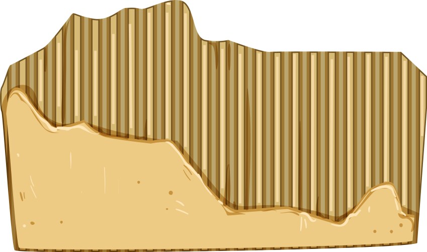 Edge torn cardboard cartoon Royalty Free Vector Image