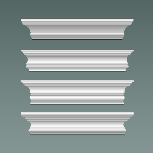 Classic cornice molding set Royalty Free Vector Image