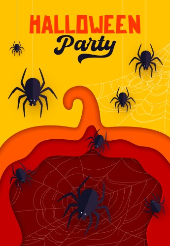 Spiders and cobweb for halloween Royalty Free Vector Image