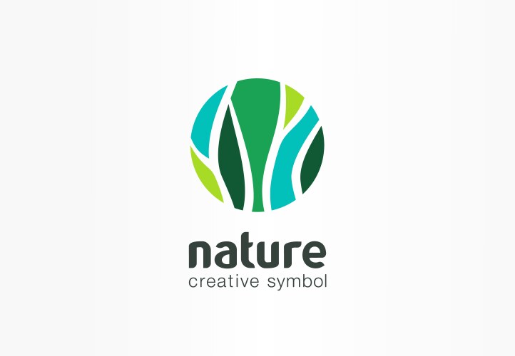 Nature creative symbol planet concept organic Vector Image